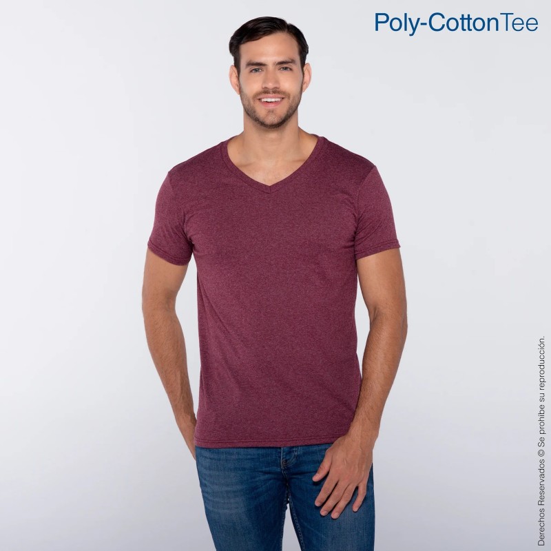 Playera Cuello V Manga Corta para Caballero - C0356